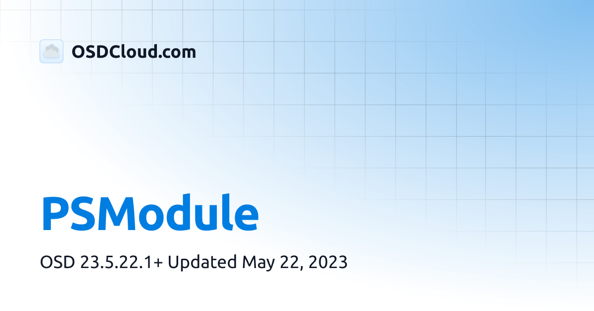 PSModule | OSDCloud.com