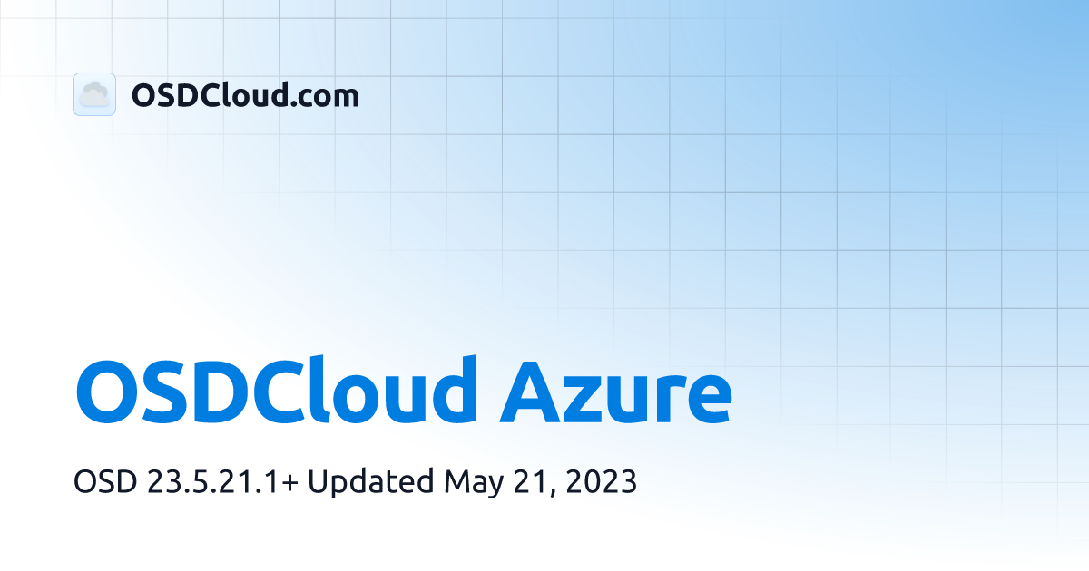 OSDCloud Azure | OSDCloud.com