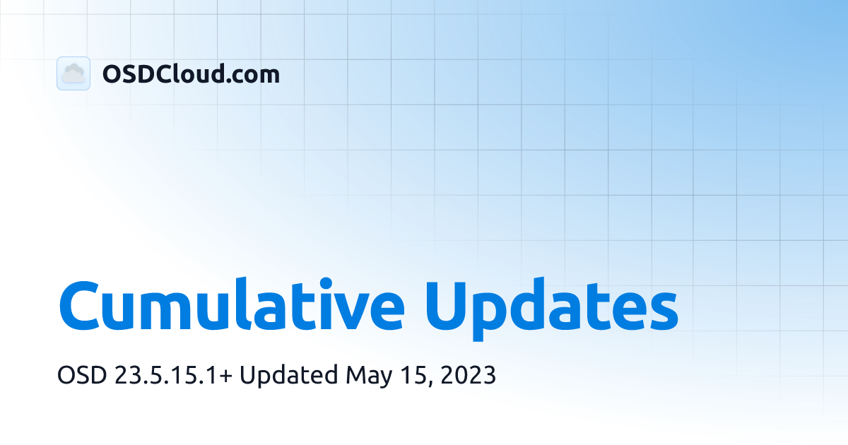 Cumulative Updates | OSDCloud.com